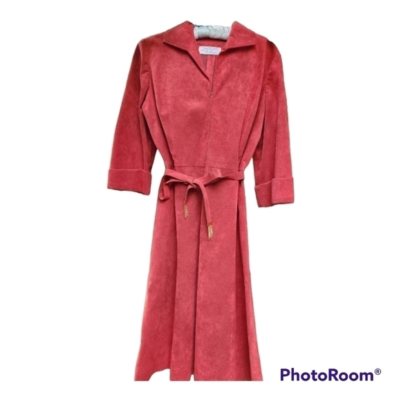 Vintage | Dresses | Vintage Vera Maxwell Ultrasuede Dress Red Sz Large ...